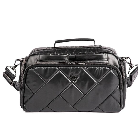 lug | Bags | Lug Trolley 2 Crossbody Bag Metallic Black | Poshmark